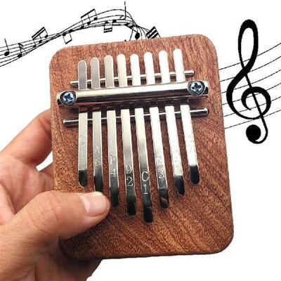 8 Key Mini Kalimba Mini Thumb Piano Portable Wooden Finger
