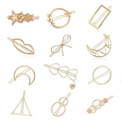Girls Triangle Moon Hairpins Hair Clips Hairgrip Accessories