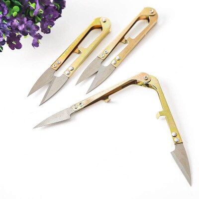Cross-stitch Scissors U-shaped Scissors Yellow Thread Snips