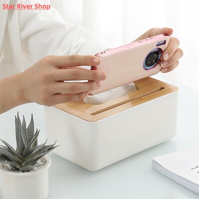 Japanese Tissue Box Wooden Cover Toilet Paper Box Solid Wood