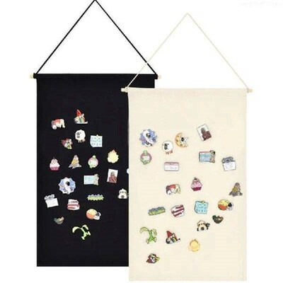 Pin Display Pennant Canvas Brooch Badge Wall Hanging