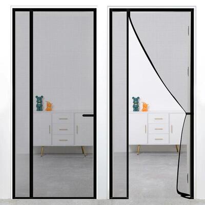 Magnetic Door Screen,Black Side Door Magnetic Mosquito Net,I