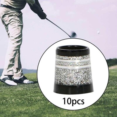 10Pcs Tapered Golf Iron Ferrules for Tapered Shaft Glitter 0