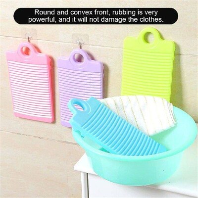 Laundry Washboard Plastic Clothes Washing Board Household