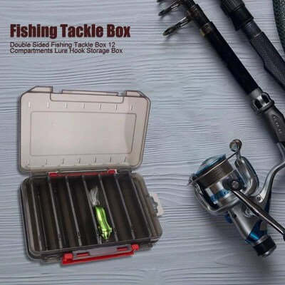 Double Sided Fishing Box 12 Compartments Waterproof Bait Lur