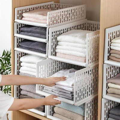 wardrobe layered partition storage box drawer large cabinet1