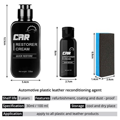 Car Restorer Cream Quick Restorer Paste 100ml Auto Plastic L