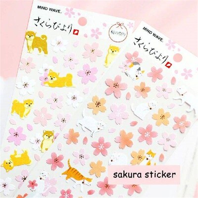 romantic sakura stickers cute cherry blossom sticky paper