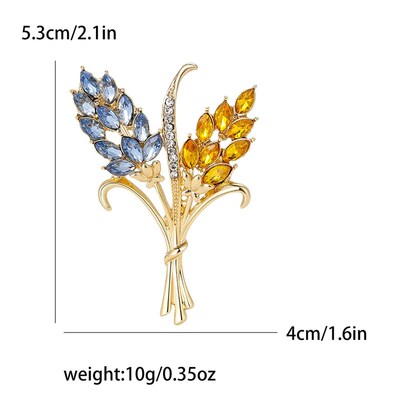 Ukrainian Wheat Brooches for Women Unisex Ukrainian