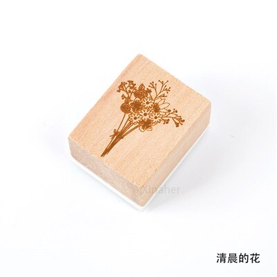 Vintage girl angel Hand shadow decoration stamp wooden rubbe