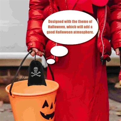 10 Pcs Halloween Decorations Pirate Drawstring Bag Candy