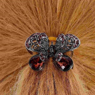 Hair Barrettes Metal Crystal Clip Rhinestone Bobby Pins
