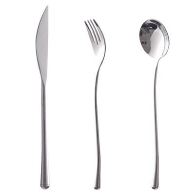 Bright silver 304 Western tableware fruit fork tea spoon