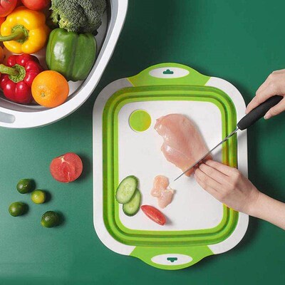 Multifunction Collapsible Cutting Board Dish Tub 3 Outdoor I