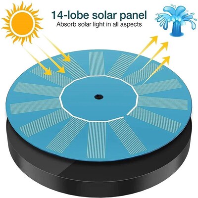 13/16/18cm Floating Solar Panel Solar Fountain Pump Bird Bat