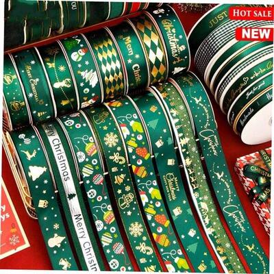 Christmas ribbons wrapping paper silk ribbons decorations 1
