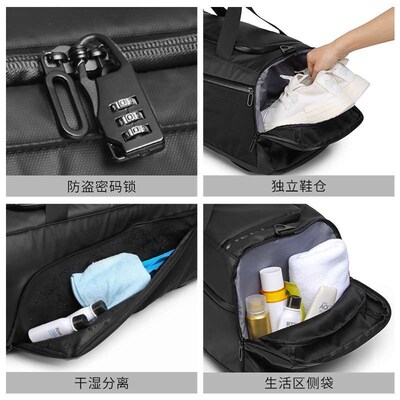 Portable Large Capacity Fitness Bag Mens Dry and Wet Separa