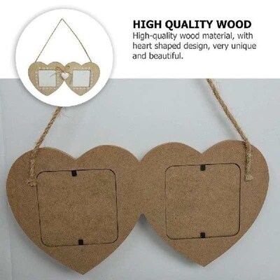 Photo Frame Ornaments Decor Decorative Rural Hanging Wooden