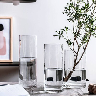 Vase furnishing articles flower arranging transparent glass