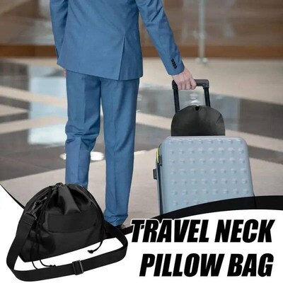 Pillow Travel Bag Portable Neck Pillow Bag With Drawtring De