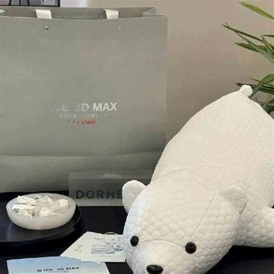 2025 new cool polar bear throw pillow, cute childlike bear