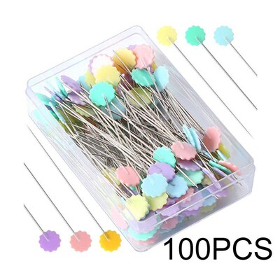 100pcs Dressmaking Pins Embroidery Patchwork Tools Fixed Pin