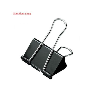 Printed Metal Binder Clips Paper Clip Clamp Office School Bi