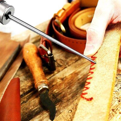 2 Pcs Handmade Wooden Handle Awl Craft Supplies Scratch