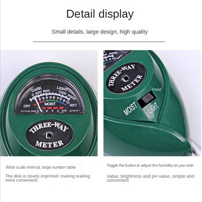 OUPPE 3 in 1 Ph Meter Temperature Humidity Instruments Measu