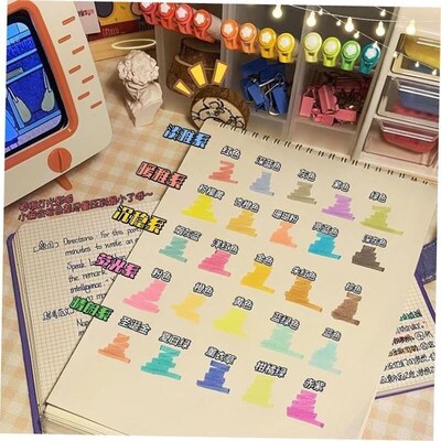candy color double-headed highlighter marker pen双头荧光笔