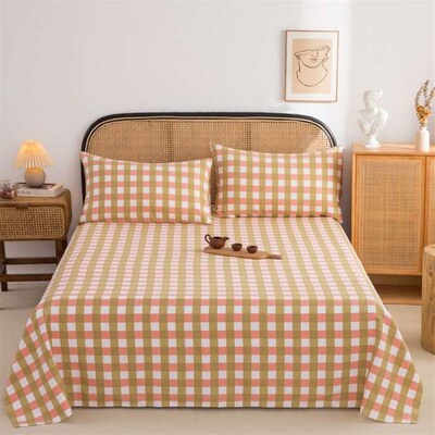 New cotton old coarse cloth bed sheet three-piece soft mat c