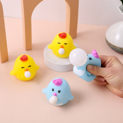Squishy blow bubble baby Fidget Toys squeezy吐泡泡兔子捏捏乐