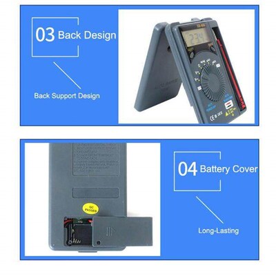 Portable Mini Multimeter LCD Range Auto Pocket Digital Ammet