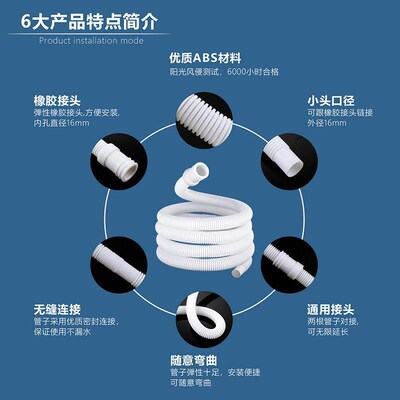 Air conditioner drain pipe extension, drip hose lengthening