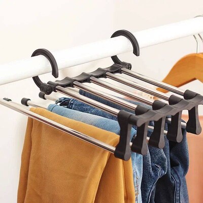 1PC Telescopic Folding Pants Rack, Multi-layer Pants Rack, P