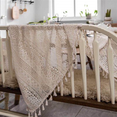 Imam Qiyun Pastoral Crochet Cover Towel Tablecloth Woven Tab
