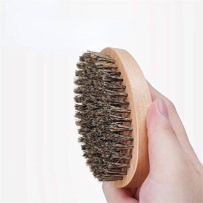 Natural Boar Bristle Beard Brush for Men Bamboo Face