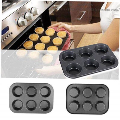 6 cups/12 cups non-stick cupcake tray mold cup cake baking