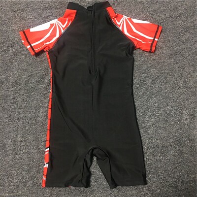 Boy One Piece Suit Swimsuit 2021 Children Short Sleeve Swimm