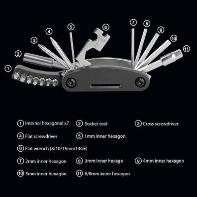 21 In 1 Foldable Cycling Repair Tool Multifunction Portable