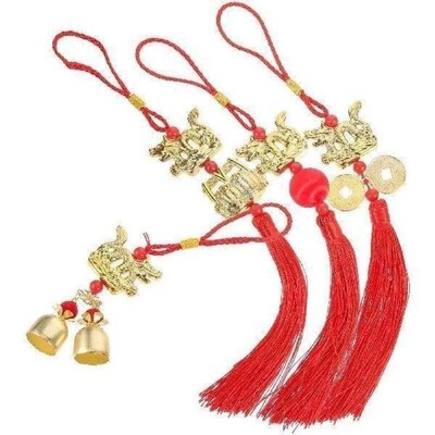 4 Pcs Dragon Statue Pendant Chinese New Year Decor Bonsai