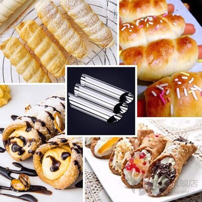 20Pcs Cream Horn Molds Stainless Steel Cannoli Tubes Pastry