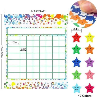 40 Pack Reward Chart behavior board for Kids Home classroom