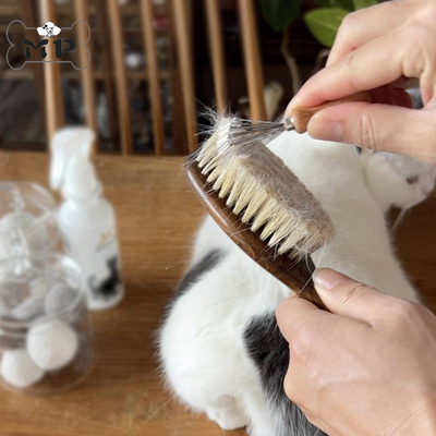 日本柔软猪鬃毛猫咪刷子/清洁器