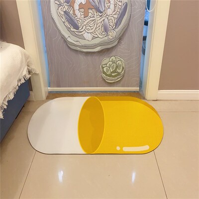 名侦探柯南药丸APTX4869药丸地毯椭圆创意硅藻泥地垫动漫卡通卧室