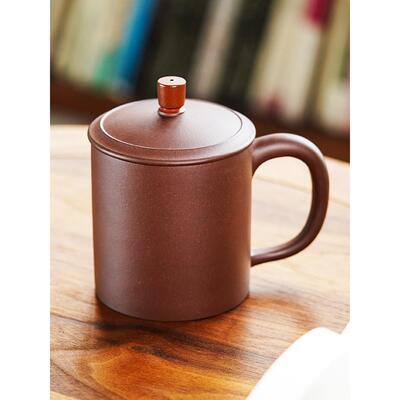 亦舒春精品紫砂杯名家吴春燕手工个人茶杯男士办公盖杯450C