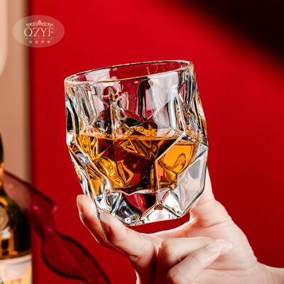 QZYF秋知伊梵高档洋酒杯棱镜杯威士忌酒杯礼盒装生日送礼新婚礼物