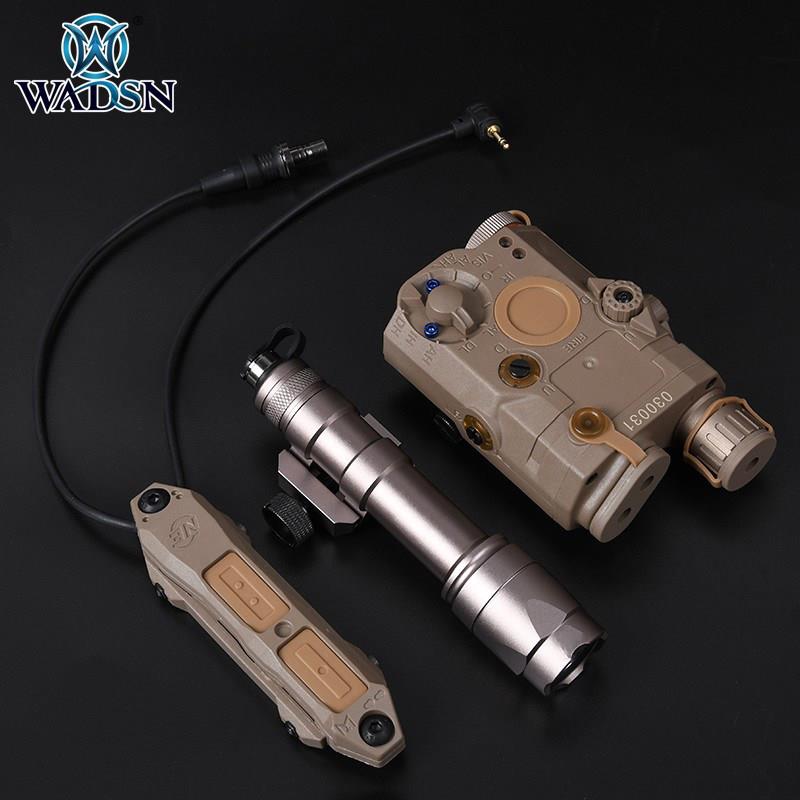 WADSN沃德森M600C战术手电筒红激光PEQ15双控鼠尾镭射指示器套装