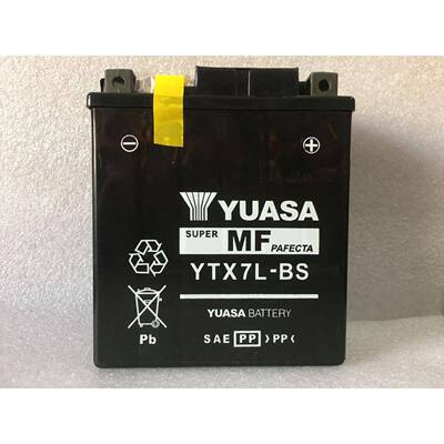 汤浅电池 YTX7L-BS电瓶 幻影150 YBR250飞致250 追梦 CB190蓄电池