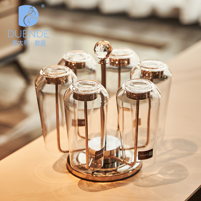 意大利DUENDE进口水晶玻璃泡茶透明水杯牛奶饮料杯果汁杯家用套装